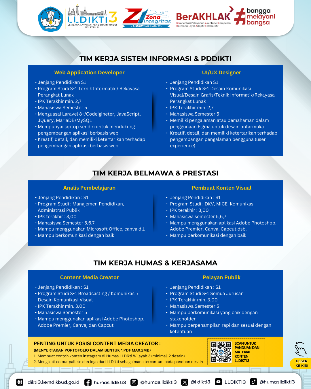 LLDikti Wilayah III Buka Program Praktik Kerja Lapangan Tahun 2025 Batch 1 – LLDikti Wilayah III
