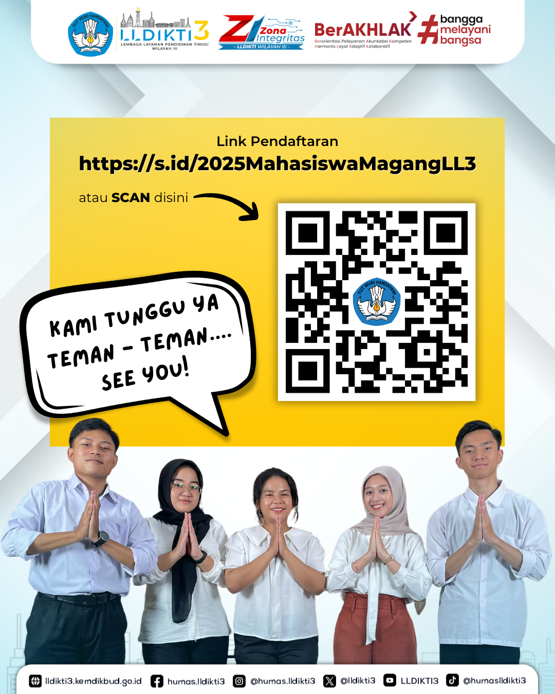LLDikti Wilayah III Buka Program Praktik Kerja Lapangan Tahun 2025 Batch 1 – LLDikti Wilayah III